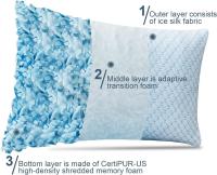 China Adjustable Cooling Bed Pillows for Sleeping 2 Pack Queen Size Shredded Memory Foam Pillows for sale