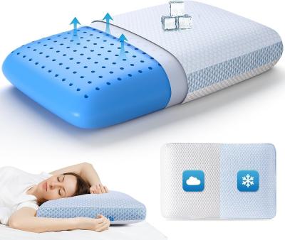 China Customized Color Gel Memory Foam Pillow for Neck Orthopedic Support in Home Decor for sale