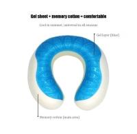 China Removable Cover U-Shape Cooling Gel Memory Foam Travel Pillow for Hotel Unpick and Wash for sale