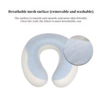 China Removable Cover U-Shape Cooling Gel Memory Foam Travel Pillow for Hotel Unpick and Wash for sale