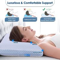 China Customized Color Gel Memory Foam Pillow for Neck Orthopedic Support in Home Decor for sale
