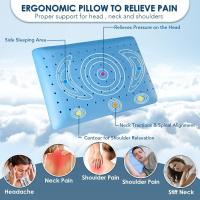 China Customized Color Gel Memory Foam Pillow for Neck Orthopedic Support in Home Decor for sale