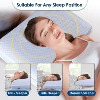 China Customized Color Gel Memory Foam Pillow for Neck Orthopedic Support in Home Decor for sale