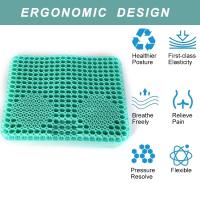 China Office Driver Cooling Tailbone Support Honeycomb Gel Seat Cushion with Non Slip Cover for sale