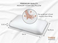 China Thread Count ≥600TC Memory Foam Pillow for High Comfort Sleeping Washable Cover Included for sale