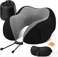China Comfortable Airplane Sleeping Pillow with Memory Foam Filling and Wedge Supportive Design for sale