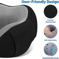 China Comfortable Airplane Sleeping Pillow with Memory Foam Filling and Wedge Supportive Design for sale