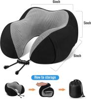 China Comfortable Airplane Sleeping Pillow with Memory Foam Filling and Wedge Supportive Design for sale