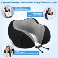 China Comfortable Airplane Sleeping Pillow with Memory Foam Filling and Wedge Supportive Design for sale