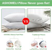China Christmas Pattern Queen 2 Pack Shredded Memory Foam Pillows for Side and Back Sleeper for sale