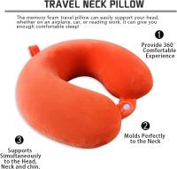 China Breathable and Comfortable Memory Foam Travel Neck Pillow with 400TC Thread Count for sale