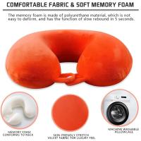 China Breathable and Comfortable Memory Foam Travel Neck Pillow with 400TC Thread Count for sale