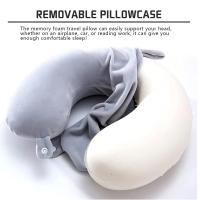 China Breathable and Comfortable Memory Foam Travel Neck Pillow with 400TC Thread Count for sale
