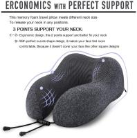 China Knitted Luxury Memory Foam Neck Pillow for Airplane and Car Travel OEM ODM Acceptable for sale