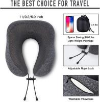 China Knitted Luxury Memory Foam Neck Pillow for Airplane and Car Travel OEM ODM Acceptable for sale
