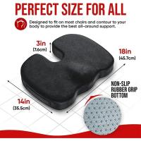 China Home Car Office Seat Chair Cushion Memory Foam Coccyx Orthopedic Pillow Washable Cover for sale