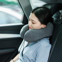 China Knitted Luxury Memory Foam Neck Pillow for Airplane and Car Travel OEM ODM Acceptable for sale