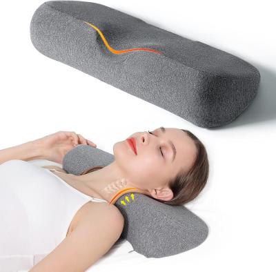 China Portrait Pattern Memory Foam Neck Bolster Pillow for Pain Relief Sleeping Aid Support for sale