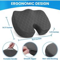 China Memory Foam Butt Pillow for Office Chair and Car Seat Soft Coccyx Tailbone Pain Relief for sale