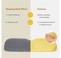 China Portrait Pattern Memory Foam Neck Bolster Pillow for Pain Relief Sleeping Aid Support for sale