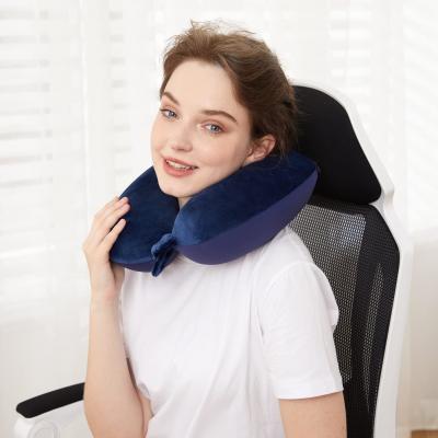 China Removable and Washable U-Shape Memory Foam Travel Neck Pillow for Airplane Camping Car for sale