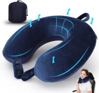 China Removable and Washable U-Shape Memory Foam Travel Neck Pillow for Airplane Camping Car for sale