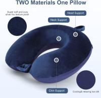 China Removable and Washable U-Shape Memory Foam Travel Neck Pillow for Airplane Camping Car for sale