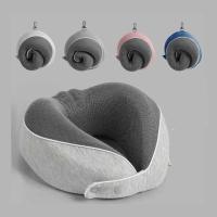 China Portable Travel Nap Airplane Seat Cushion Pillow with Memory Foam and Removable Cover for sale
