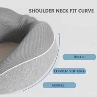 China Portable Travel Nap Airplane Seat Cushion Pillow with Memory Foam and Removable Cover for sale