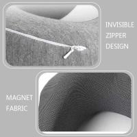 China Portable Travel Nap Airplane Seat Cushion Pillow with Memory Foam and Removable Cover for sale