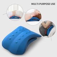 China Home Therapy Back Pain Relief Traction Pillow Lumbar Traction Back Stretcher With Cushion for sale