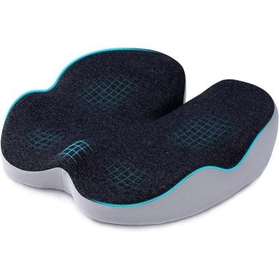 China Orthopedic Memory Foam Seat Cushion for Office Chairs Relieve Coccyx and Sciatica Pain for sale