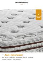 China Home Furniture Nine-zone Independent Spring Mattress with Upgraded Anti-Mite Fabric for sale