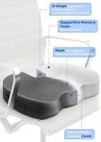 China Function Removable Cover Striped Office Chair Cushion for Coccyx Tailbone Pain Relief for sale