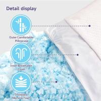 China Adjustable Queen Size Pillow with Magnetic Memory Foam Filling Side Stomach Sleepers for sale