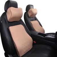China Adjustable Ergonomic Car Headrest Neck Pillow with Memory Foam and Lumbar Support for sale