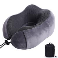 China Comfortable Neck Support Pillow with Hood Memory Foam Roll Travel Pillow for sale