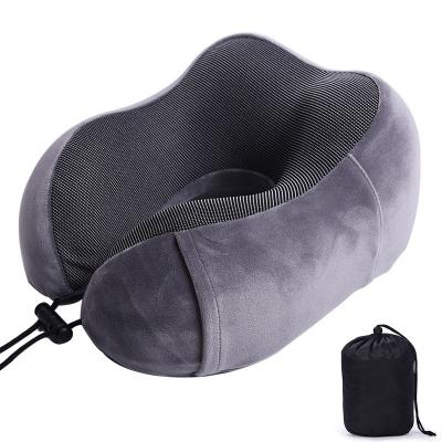 China Comfortable Neck Support Pillow with Hood Memory Foam Roll Travel Pillow for sale