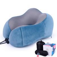 China Comfortable Neck Support Pillow with Hood Memory Foam Roll Travel Pillow for sale