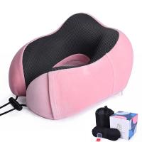China Comfortable Neck Support Pillow with Hood Memory Foam Roll Travel Pillow for sale