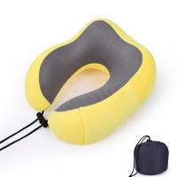 China Comfortable Neck Support Pillow with Hood Memory Foam Roll Travel Pillow for sale