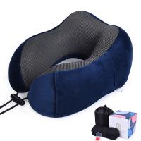 China Comfortable Neck Support Pillow with Hood Memory Foam Roll Travel Pillow for sale