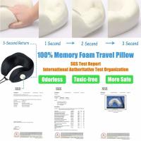 China Soft Slow Rebound Memory Foam Neck Pillow for Cervical Health and Comfortable Travel for sale