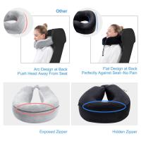 China Soft Slow Rebound Memory Foam Neck Pillow for Cervical Health and Comfortable Travel for sale