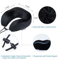 China Soft Slow Rebound Memory Foam Neck Pillow for Cervical Health and Comfortable Travel for sale