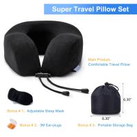 China Soft Slow Rebound Memory Foam Neck Pillow for Cervical Health and Comfortable Travel for sale