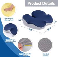 China Long Sitting Tailbone Pain Relief Cushion Memory Foam Seat and Hip Massage for Comfort for sale