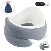 China Neck Airplane Pillow with Memory Foam Filling Hypoallergenic and Comfortable for sale