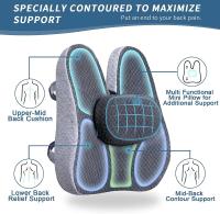 China Cooling Memory Foam Seat Cushion Lumbar Support Pillow Set for Office Chair Car Wheelchair for sale
