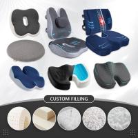 China Cooling Memory Foam Seat Cushion Lumbar Support Pillow Set for Office Chair Car Wheelchair for sale